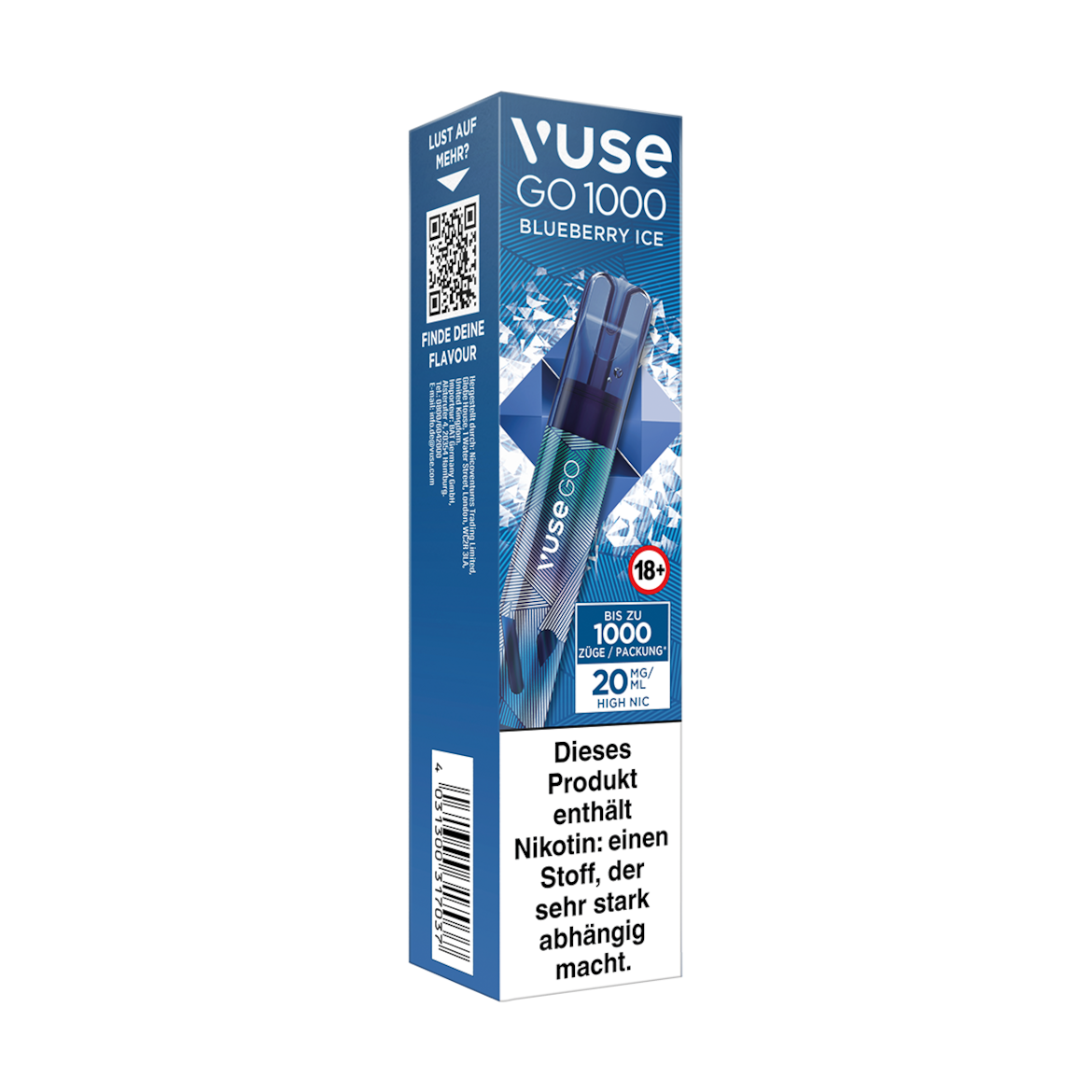 Kaufen Sie Vuse Go 1000 Blueberry Ice | VapeGlobe
