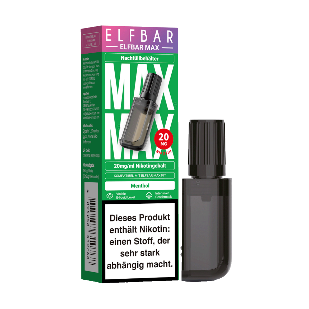 Elf Bar Max Menthol Pod | Gratis Versand | Günstiger Preis